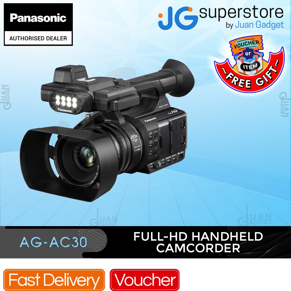 Panasonic AG-AC30 Full HD Video Camera Camcorder with Touch Panel LCD ...