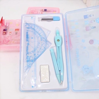 Drawing Compass Ruler kit school supplies 7pcs in set | Shopee Philippines