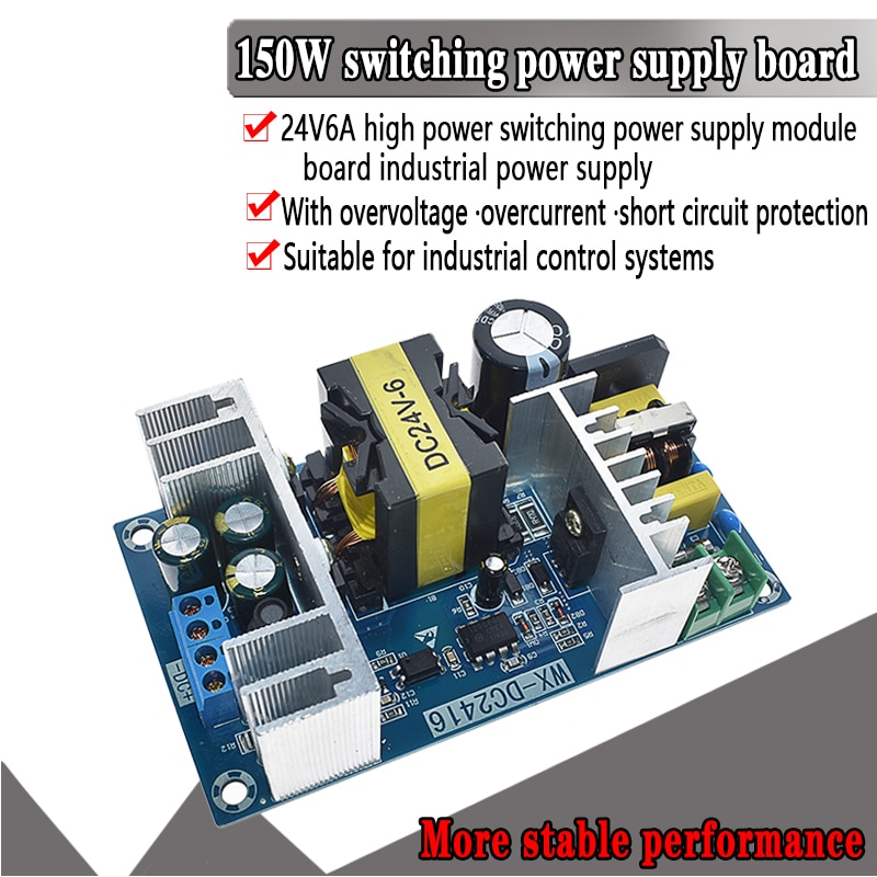 Power Supply Module AC 110V 220V to DC 24V 6A AC-DC Switching Power ...
