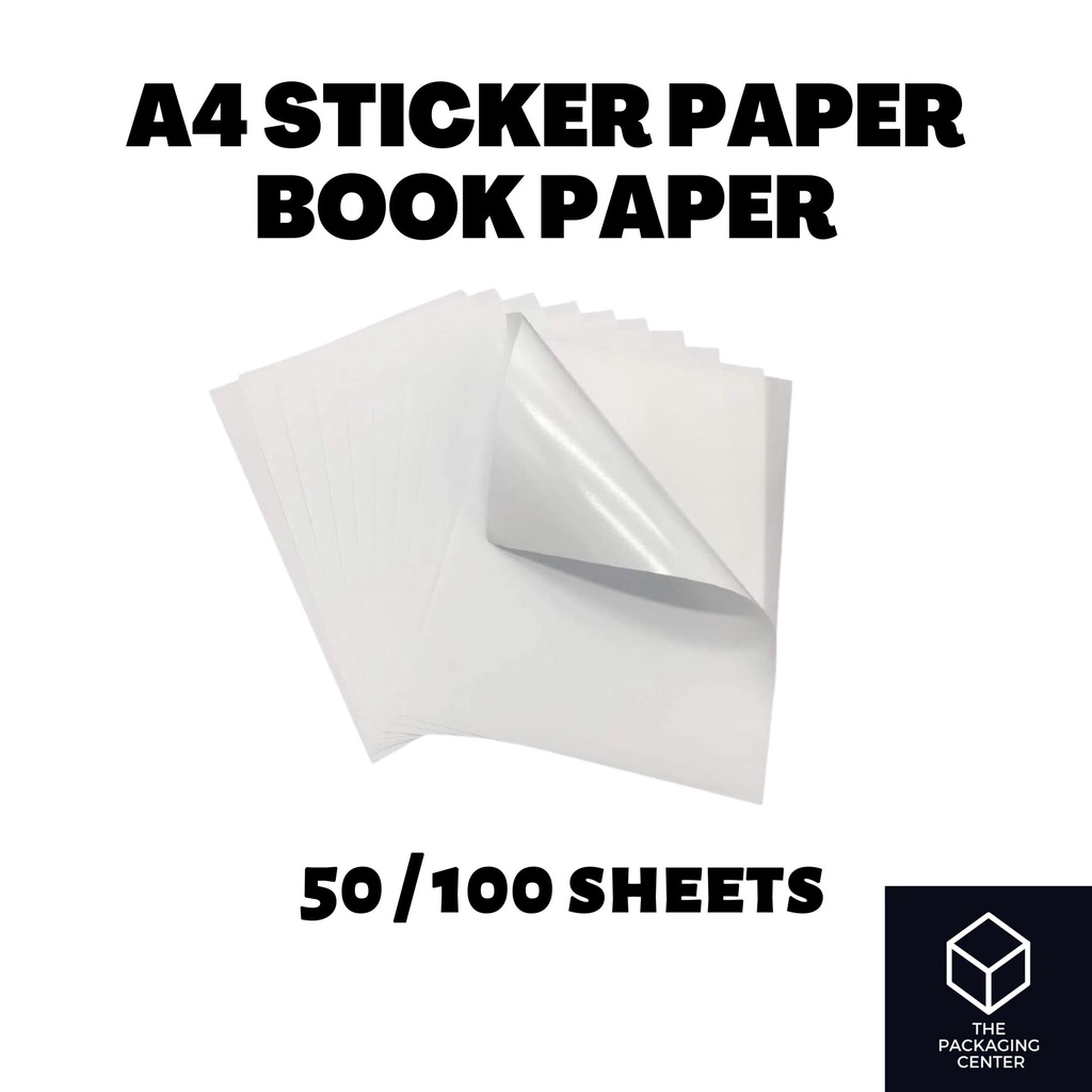 STICKER PAPER A4 SIZE (50 or 100 pcs / pack) | Shopee Philippines