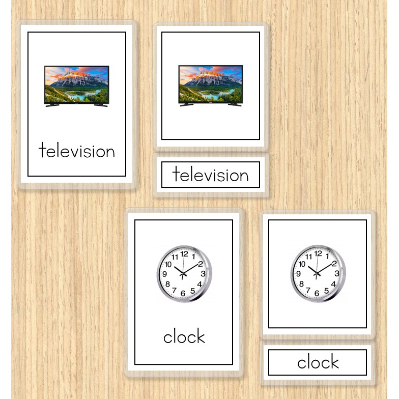 THINGS AROUND THE HOUSE - Montessori Three-Part Cards / Nomenclature ...