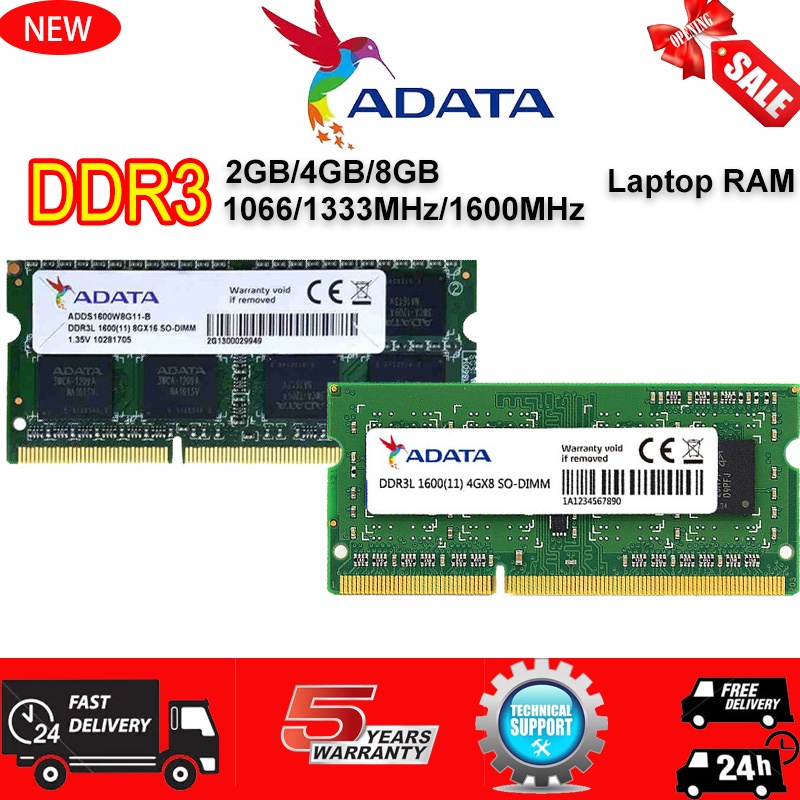 Adata laptop RAM DDR3 DDR3L 1066 1333 1600MHz 2GB 4GB 8GB notebook ...