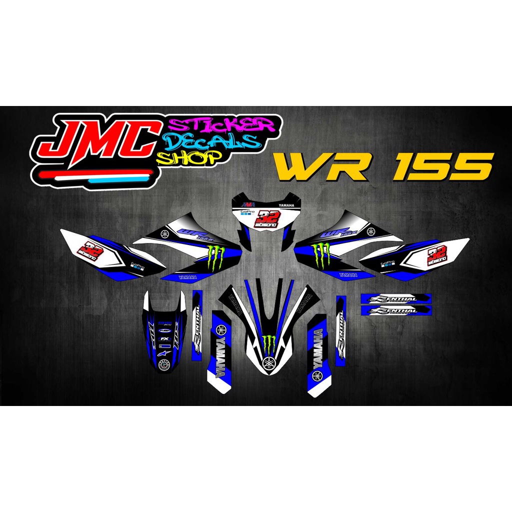 WR 155 FULL DECALS PRINTED LAMINATED QUALITY STICKER | Shopee Philippines