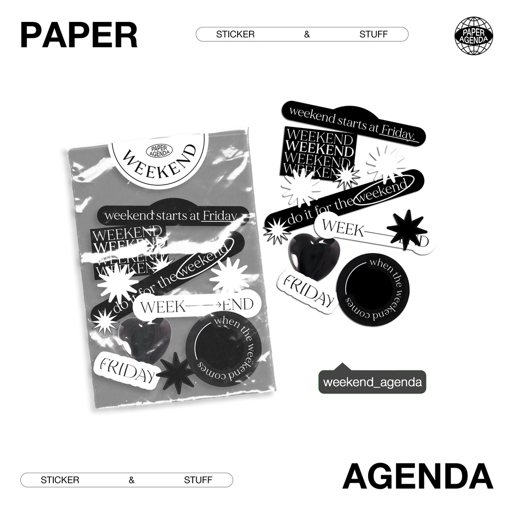 Weekend Agenda Sticker Pack by Paper Agenda | Shopee Philippines