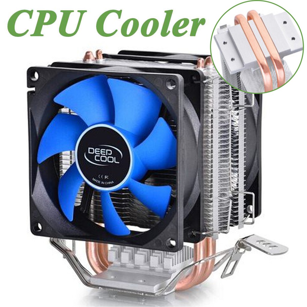 Deepcool Mini Dual Heat Sink Pipes CPU Cooler Heatsink Cooling Radiator ...