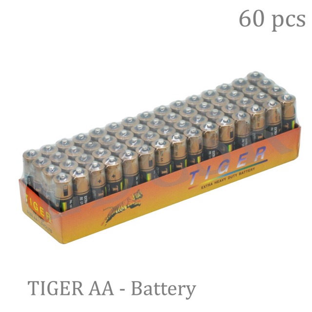 TIGER BATTERY AA 60PCS | Shopee Philippines