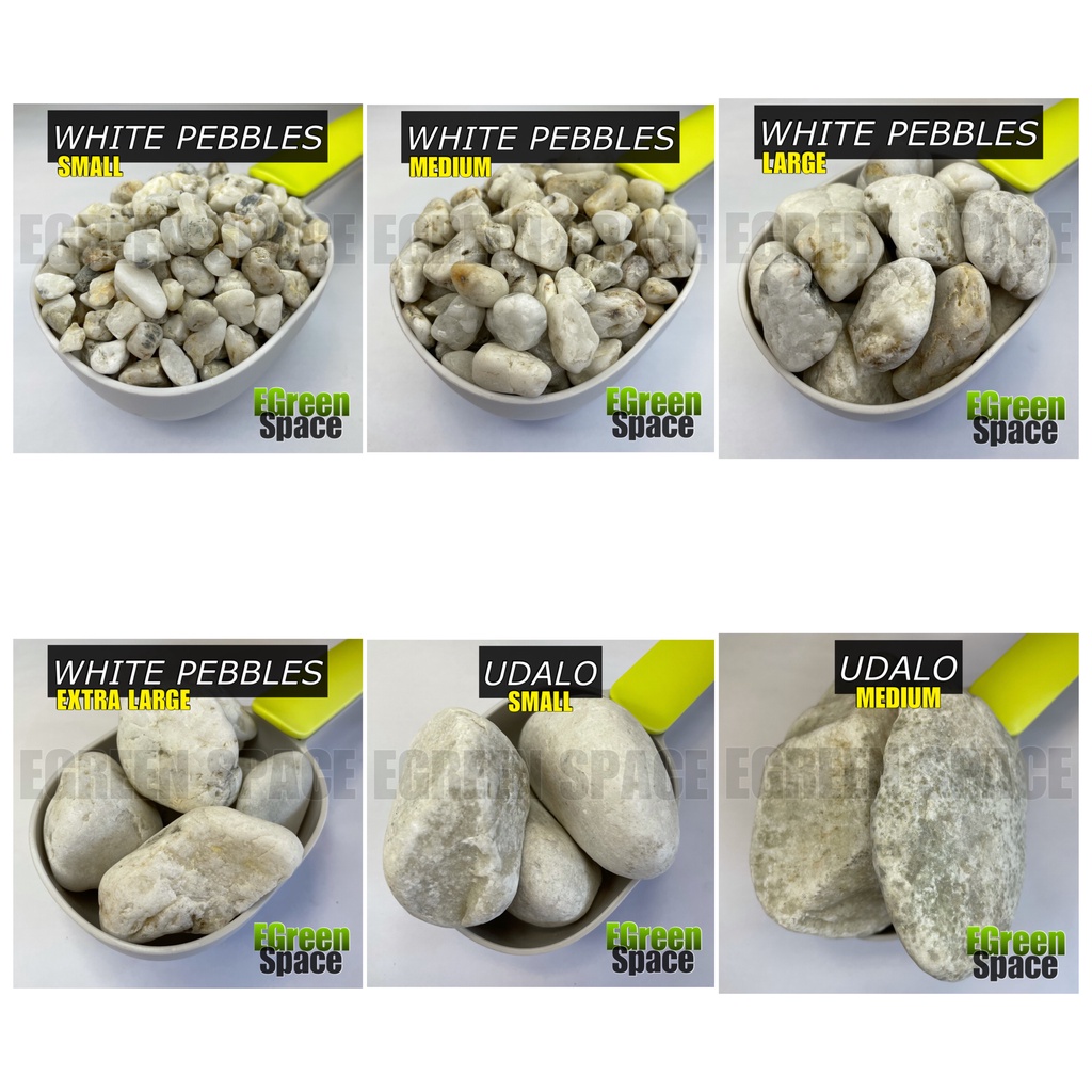 WHITE PEBBLES - 1KILO | Decorative Stones Pebbles | Shopee Philippines