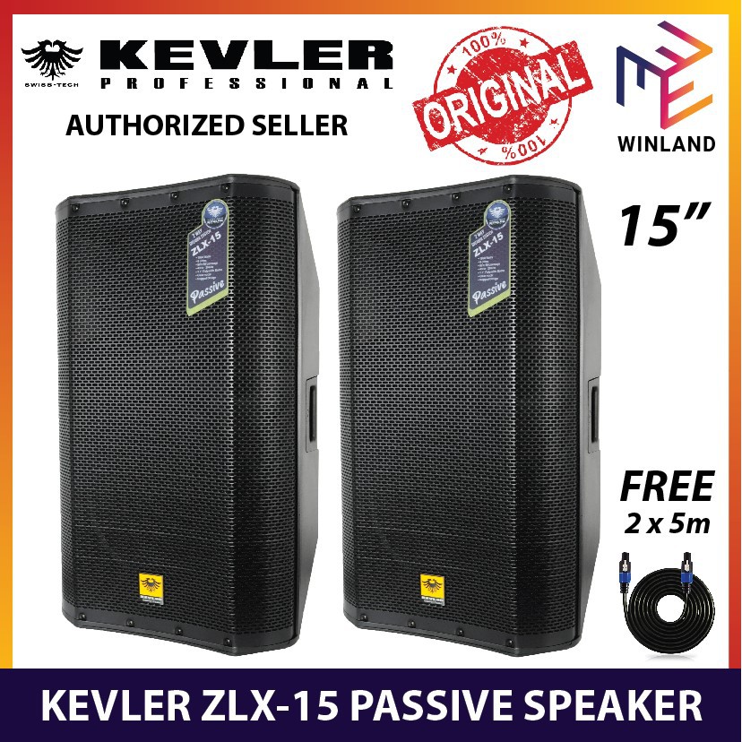 Kevler Original ZLX-15 15" 1000W 2 Way Bass Reflex Passive Speaker x 2pcs *WINLAND* | Shopee ...