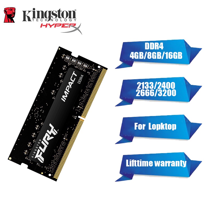 Kingston NEW Hyperx Fury 16GB Notebook Memory RAM DDR4 SODIMM 2133/2400/2666/3200MHz 260Pin 1.2V ...