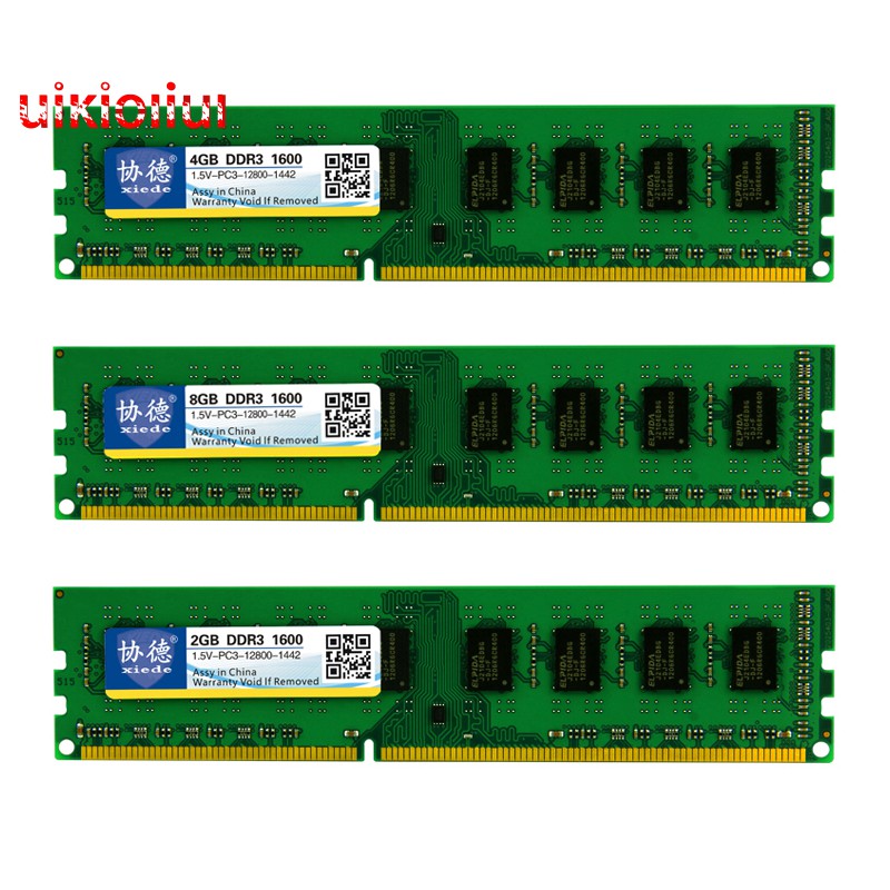 Xiede Desktop Computer Memory Ram Module Ddr3 1600 4gb Pc3 12800 240pin