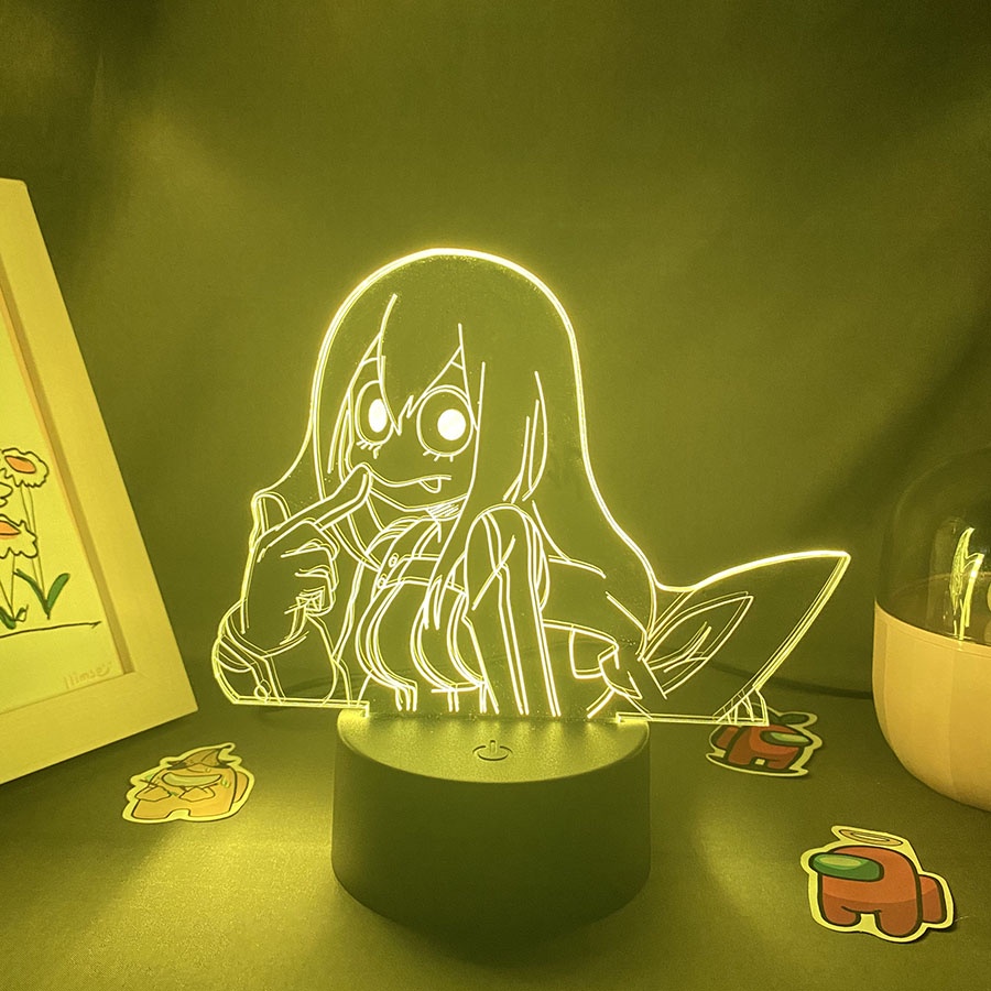 Anime My Hero Academia Tsuyu Asui 3D Led Neon Night Lights Birthday ...