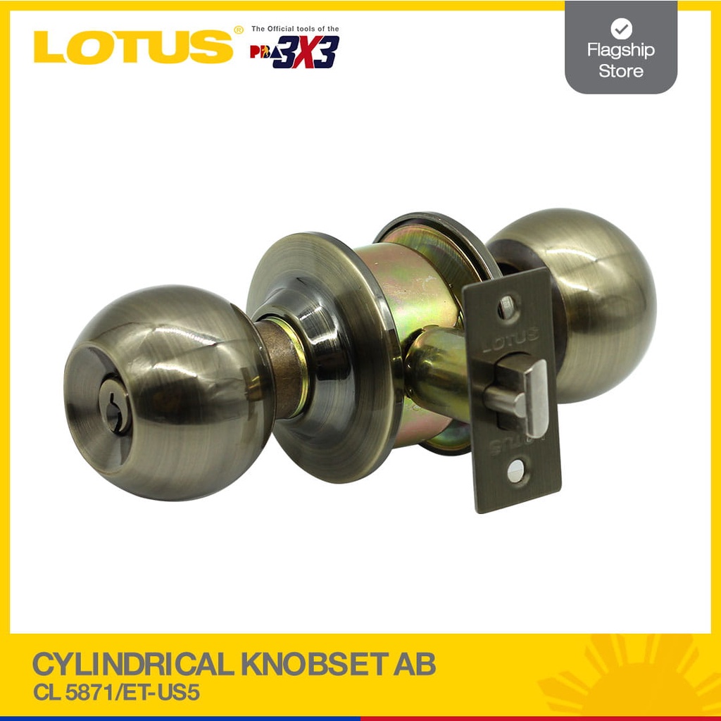 Lotus Cylindrical Knobset SS CL 5791/ET-US32D | AB CL 5871/ET-US5- Door ...