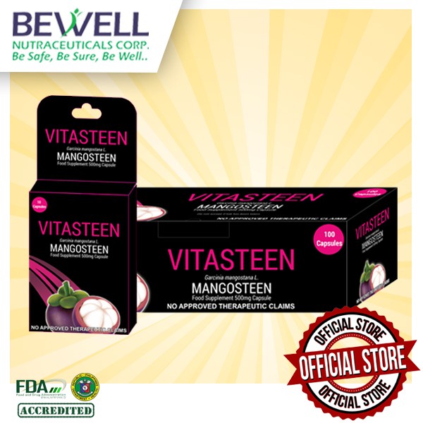 Vitasteen Mangosteen 500mg Capsule Food Supplement box of 100s | Shopee ...