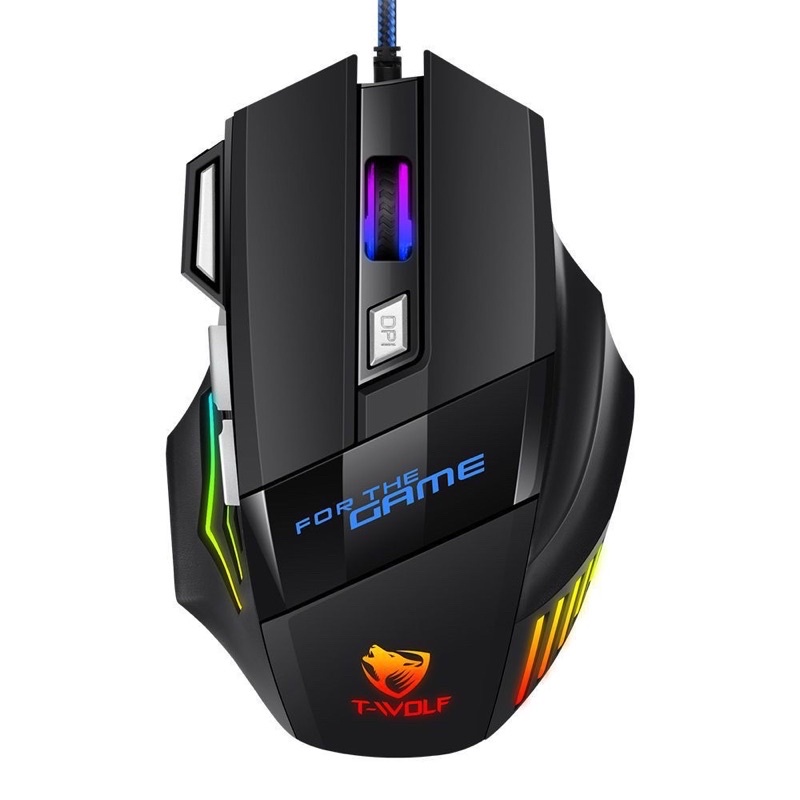 T-WOLF Gaming Mouse M1 Luminous Gaming Big Mouse USB Mouse 7 Button ...