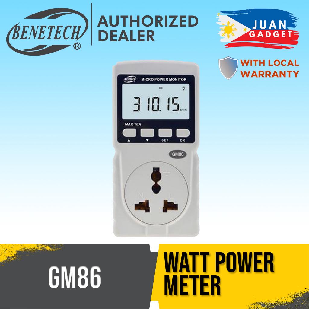 Benetech GM86 Watt Meter Power Meter Monitor Wattage Monitor Kill-A-Watt 220V (Max 10A / 2200W ...