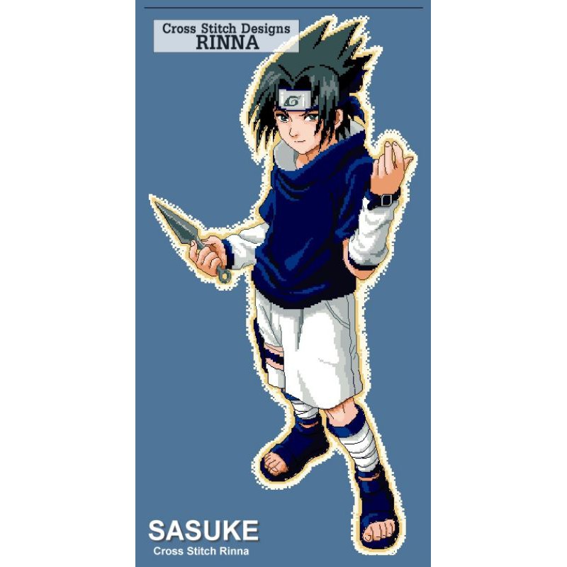 Cross Stitch Pattern only -SASUKE -Naruto TV Anime Design | Shopee ...