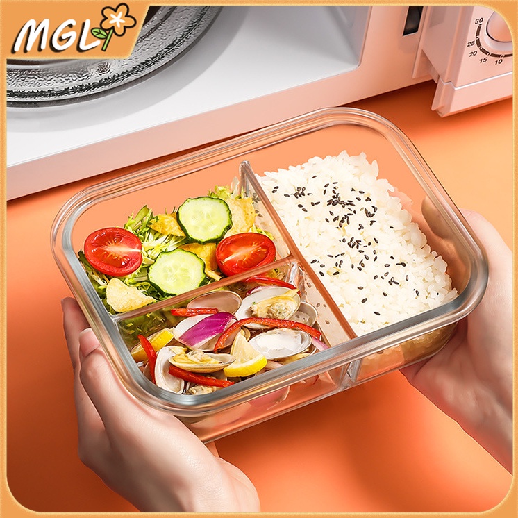 MGL Glass Lunch Box Crisper Storage Airtight Food Keeper Leakproof ... MGL Glass Lunch Box Crisper Storage Airtight Food Keeper Leakproof ...