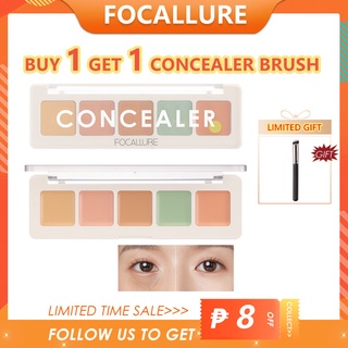 Focallure Multicolor Natural Concealer Palette High Cover Non-Cakey ...