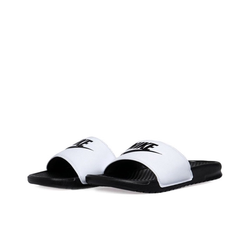 Nike Benassi Jdi Slides For Mens White Black Shopee Philippines