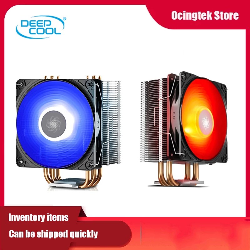 DEEPCOOL GAMMAXX 400 Blue/Red LED 4 heatpipe CPU cooler radiator 120mm ...
