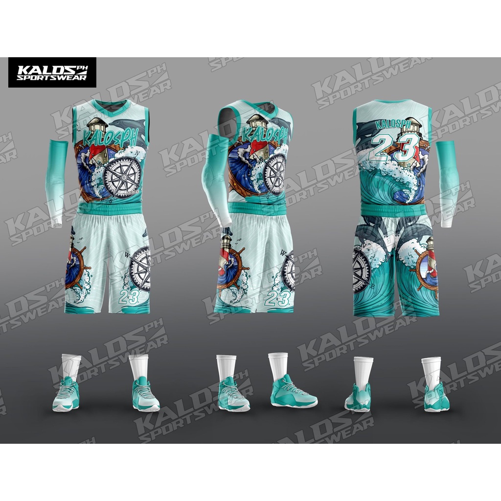 0040 SEAFARER MARINE SEAMAN DESIGN BASKETBALL JERSEY SET SANDO AND ...