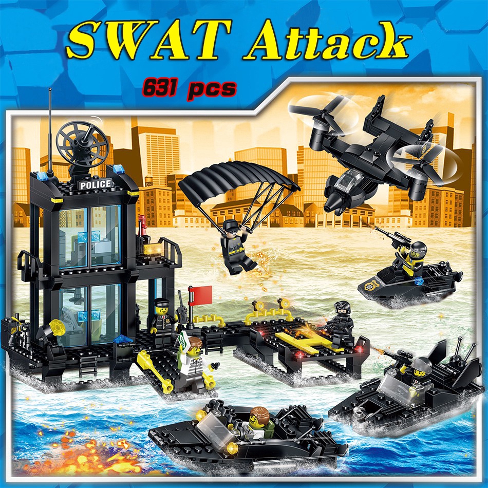 631 pcs Swat series special police model building blocks toys ...