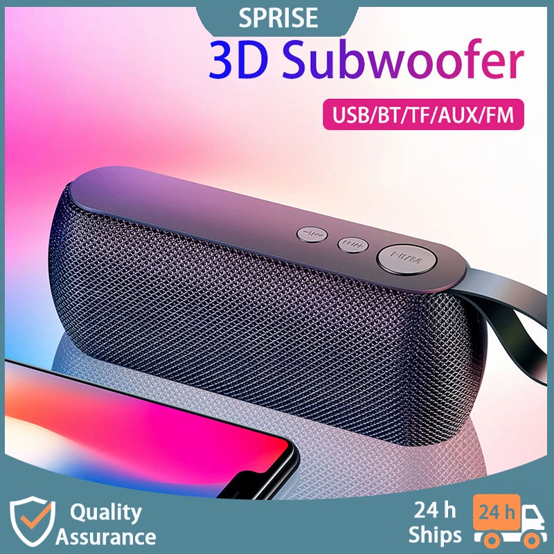 SPRISE Bass Stereo Portable Mini Bluetooth Speaker Wireless, USB ...