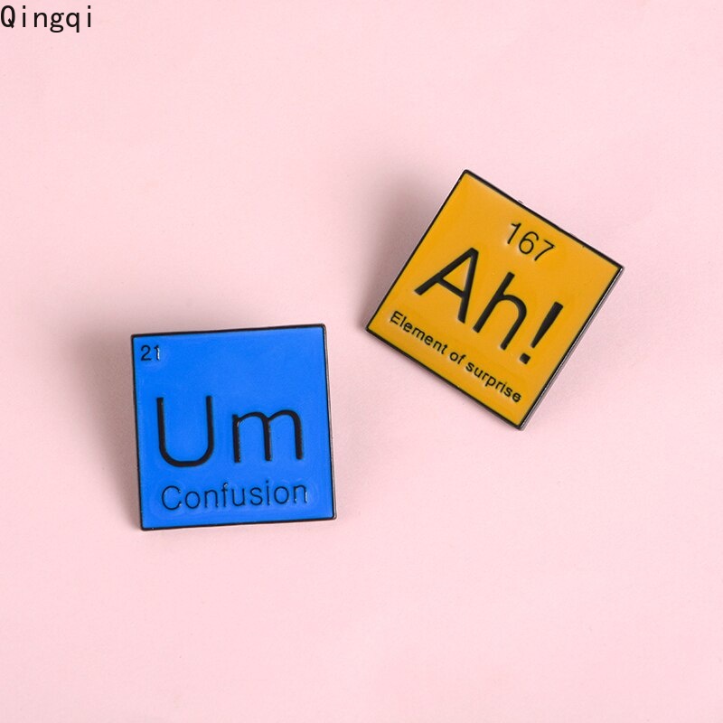 Meme Periodic Table Enamel Pins Modal Particle Badge Ah Um Science ...