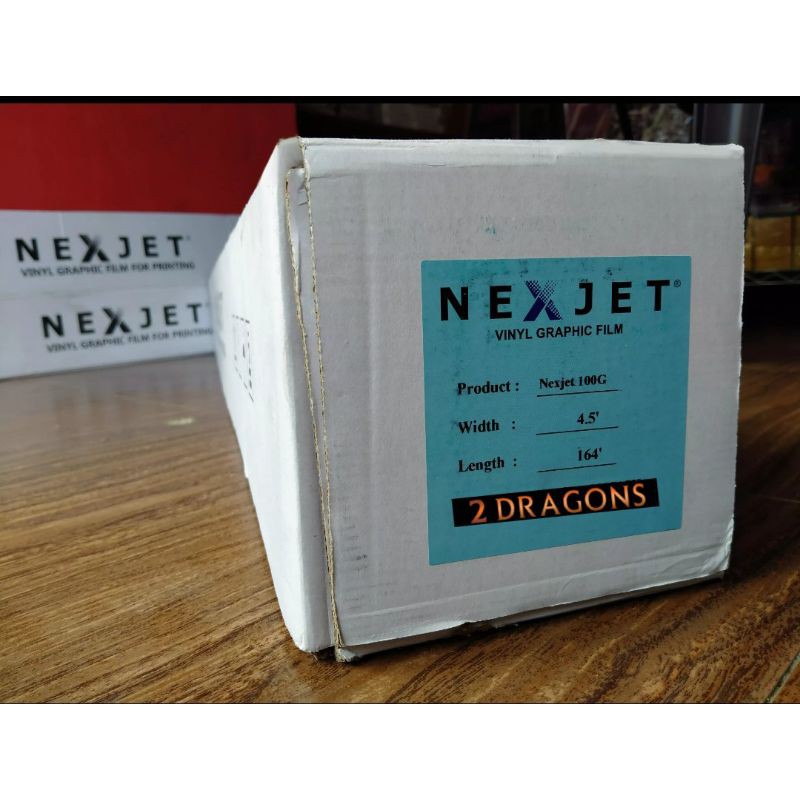 4.5 Feet Nexjet NJ100 Printable Vinyl Sticker Roll White for Eco ...