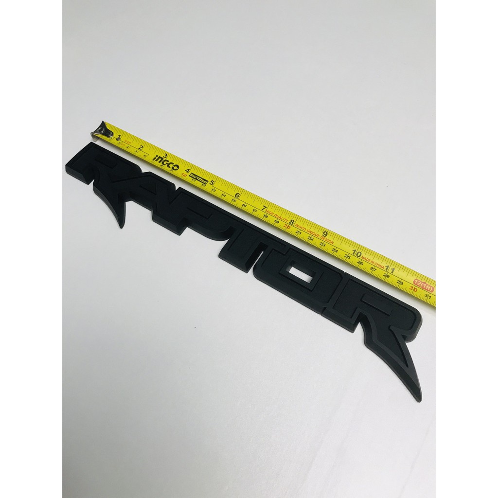 Ford Ranger Raptor Matte Black Badges - Trunk Emblem Badge Matte Black ...