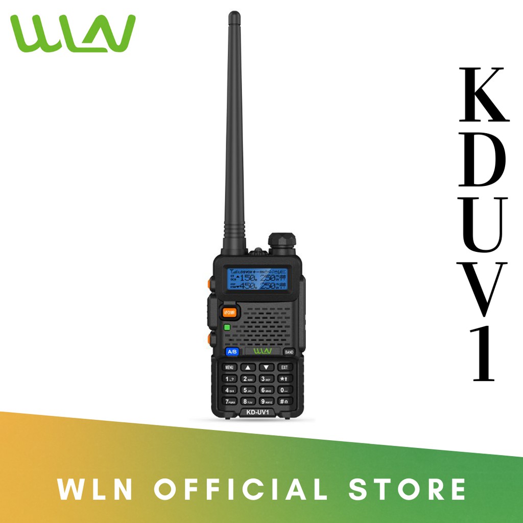WLN KD-UV1 5W 199 Channel Dual Band UHF VHF Two-Way Walkie Talkie Radio ...