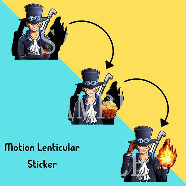 Sabo Motion Sticker ONE PIECE Anime Peeker Sticker Waterproof Decals ...