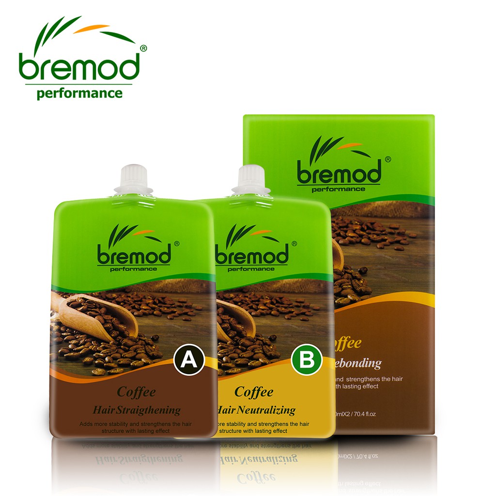 Bremod Rebonding Set 1000ml Hair Straightening Cream Moisturizing ...