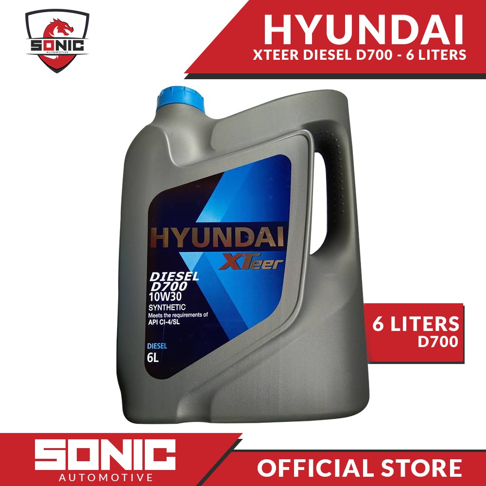 Hyundai XTeer Diesel D700 10W-30 Fully Synthetic Motor Oil 6 Liters ...