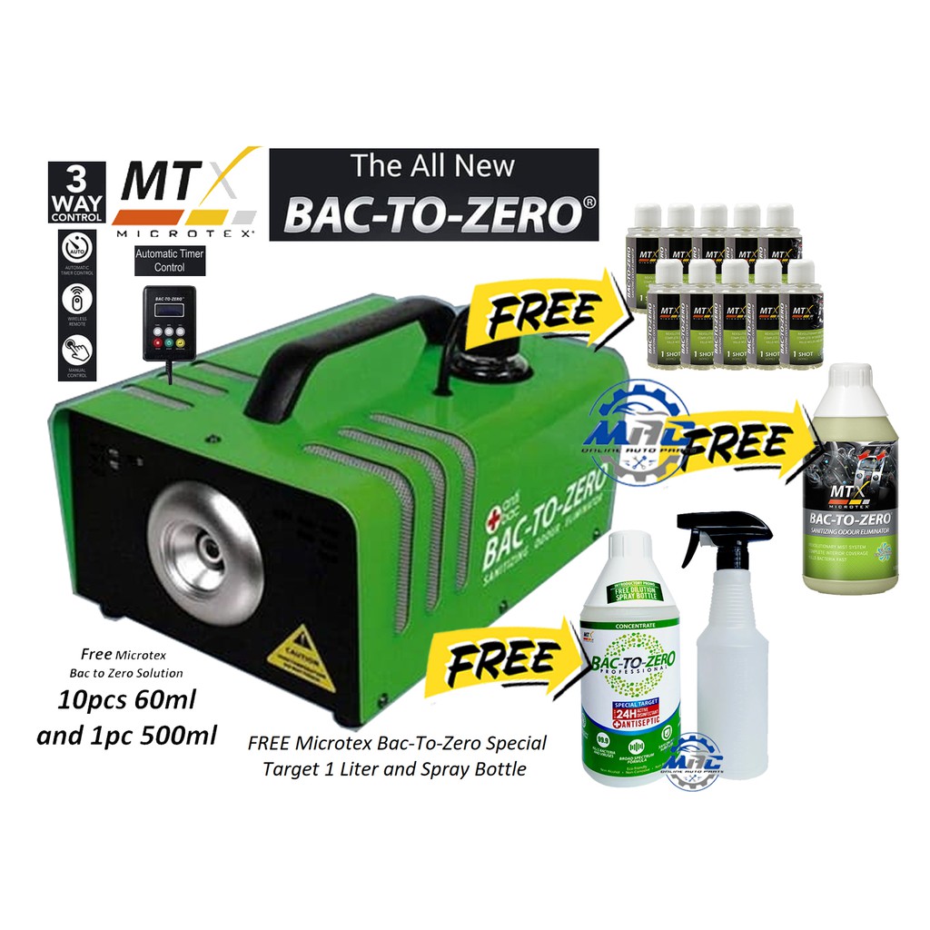Microtex Bac to Zero Machine version 2 Interior Car Care Sanitizing ...