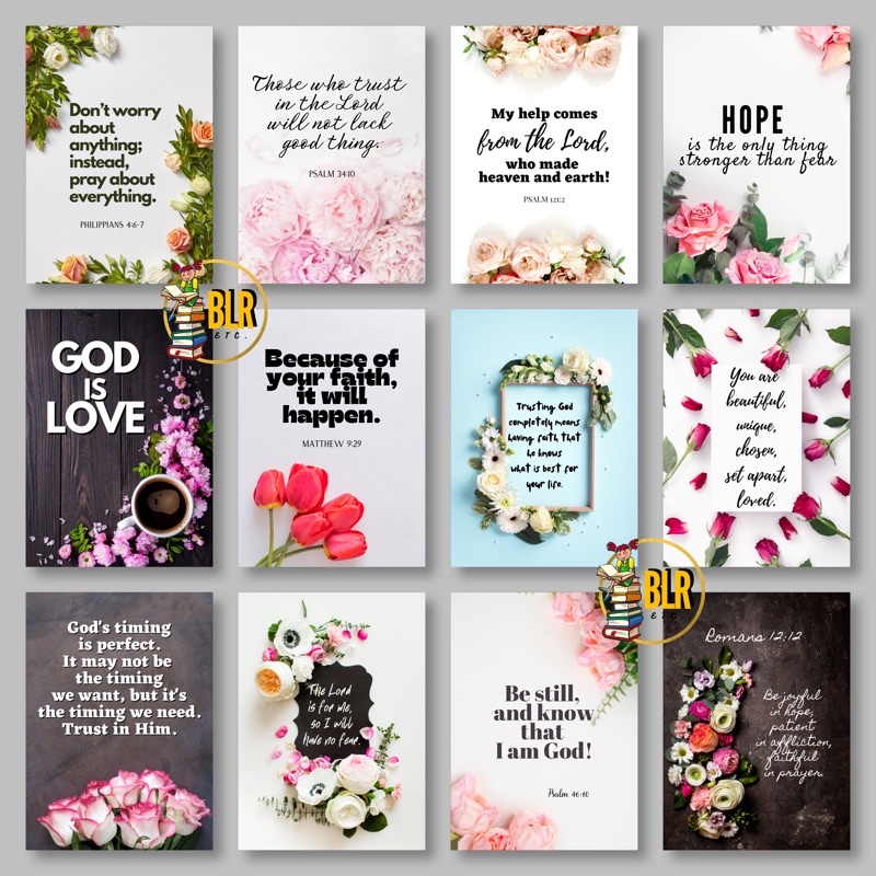 Wall Decor A4 size - Bible Verses (Laminated, Sintra Board) | Shopee ...