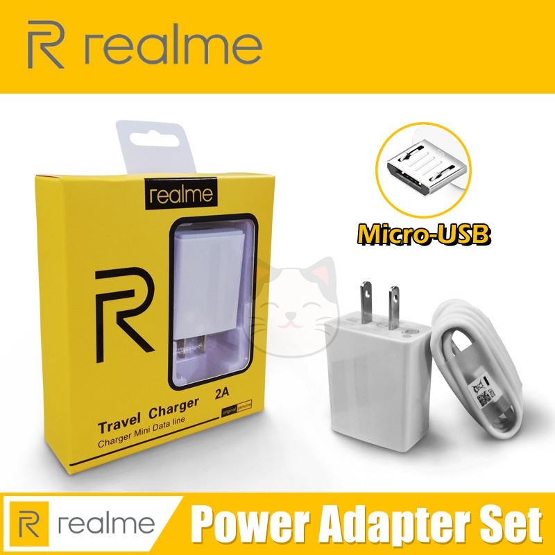 REALME Original Micro 5V/2A Travel Fast Charger Adapter + Micro USB ...