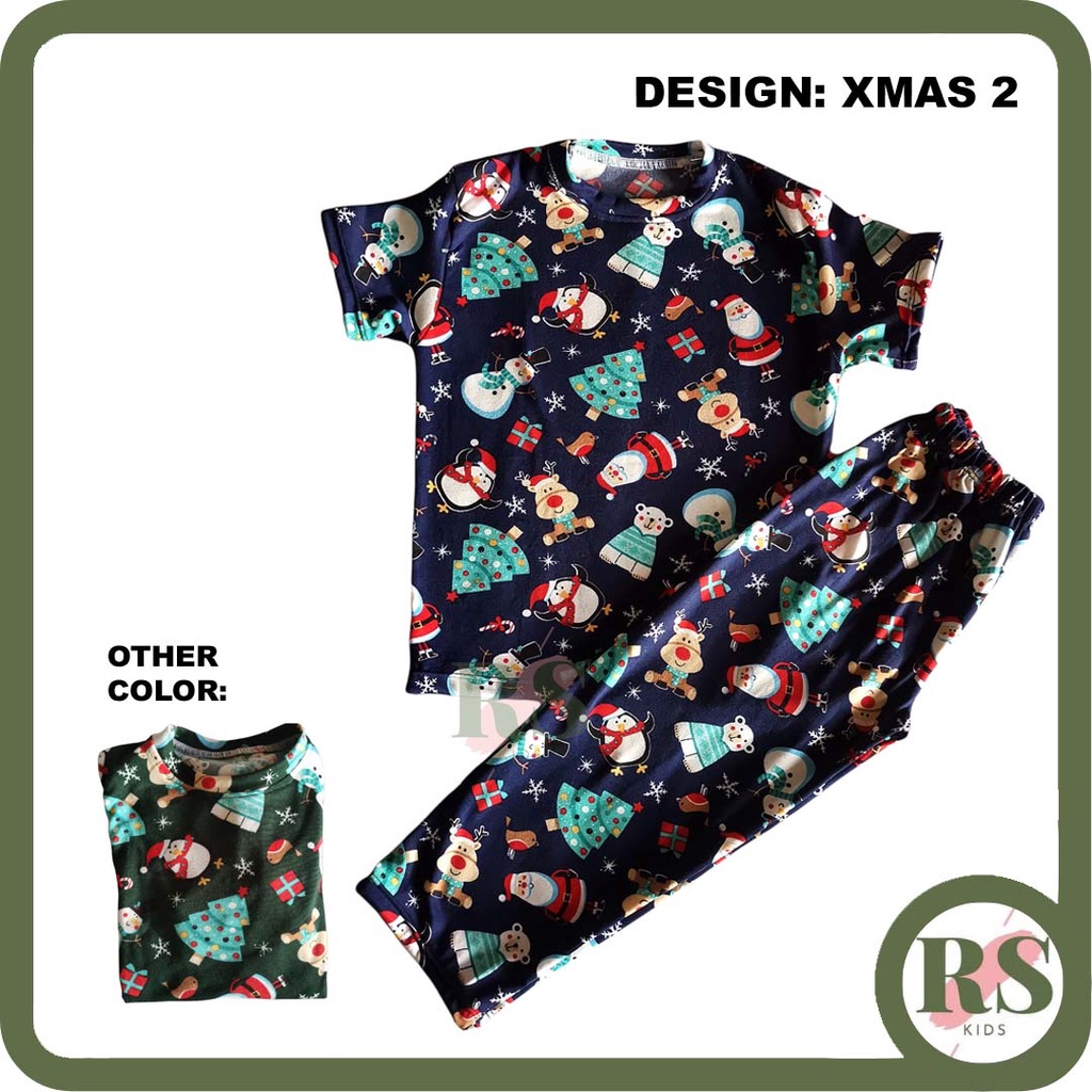 Christmas Kids Terno Pajama (Design 2) | Shopee Philippines