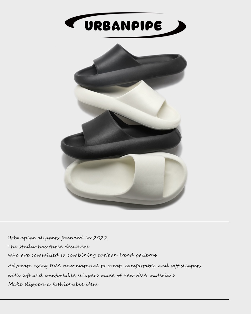 URBANPIPE Flat Slippers For Women Plain Light Soft Non-Slip Unisex ...