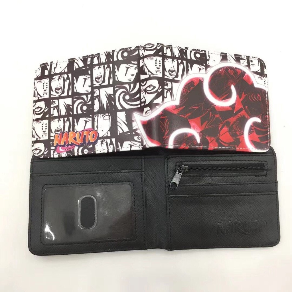 Naruto Akatsuki Pu Leather Casual Card Wallet Anime Cartoon Coin Purse ...