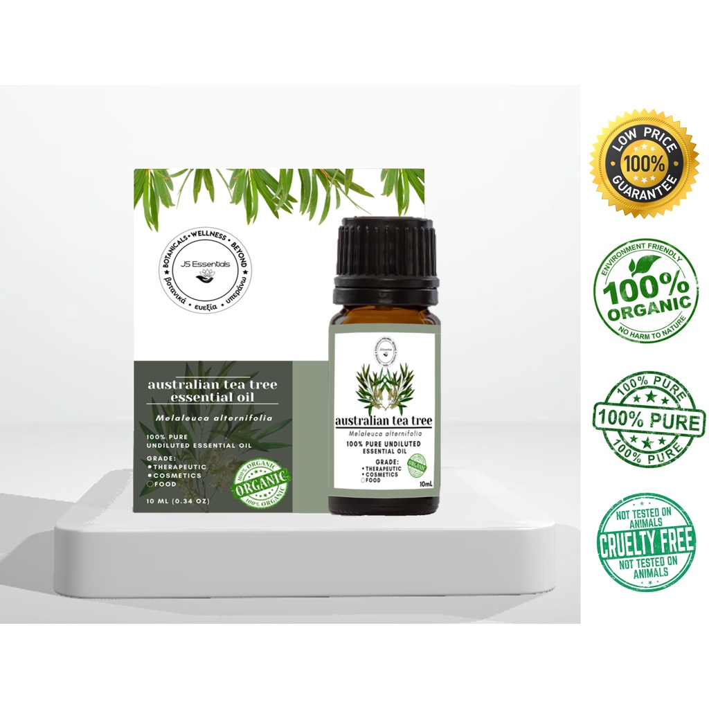 JS ESSENTIALS Australian Tea Tree Essential Oil (100% Pure - Undiluted ...