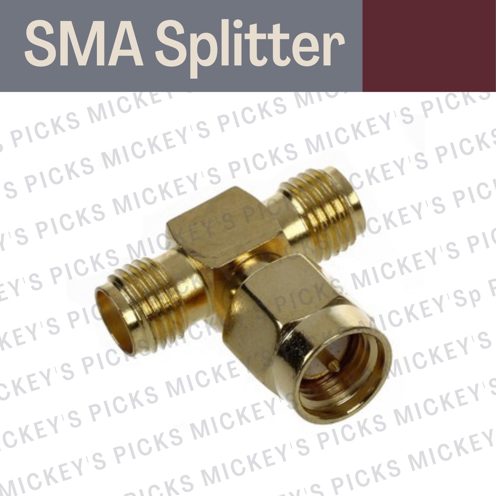 SMA Splitter | RF Coax Adapter SMA Male to Dual SMA Female Connector ...