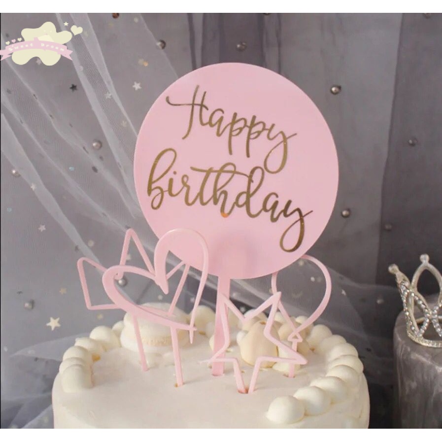 Acrylic Cake Topper Birthday Cake Topper Happy Birthday Party SD ...