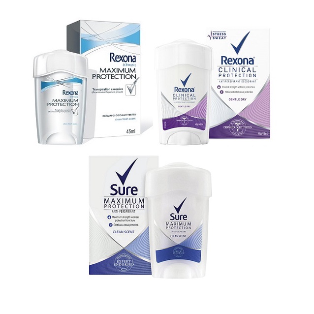 Rexona/ Sure Clinical Antiperspirant Deodorant 45mL Stick | Shopee ...