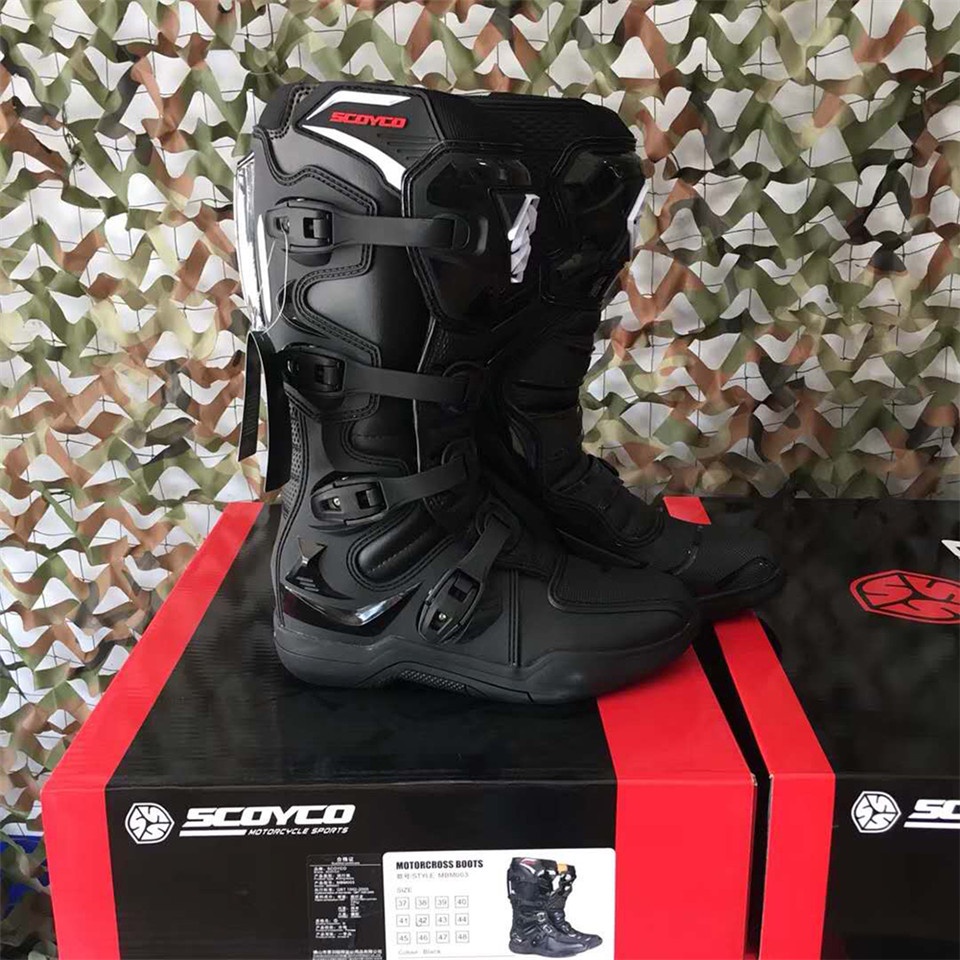 ORIGINAL SCOYCO Off-road Motorcycle Racing Boots Motocross Riding boots ...