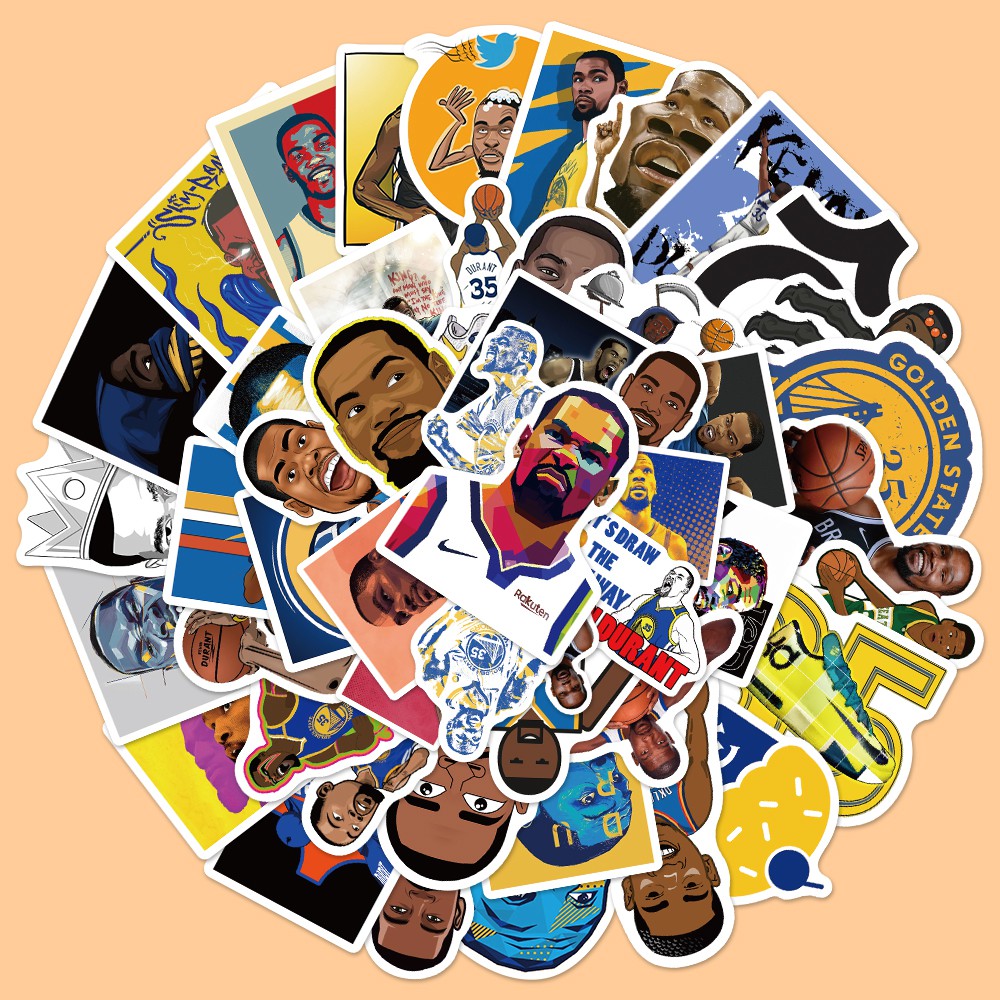 50pcs Ball-game Star Kevin Durant for Waterproof Graffiti Luggage ...