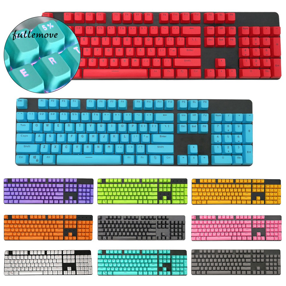 COD！104Pcs/Set PBT Universal Backlit Key Cap Keycaps for Cherry ...