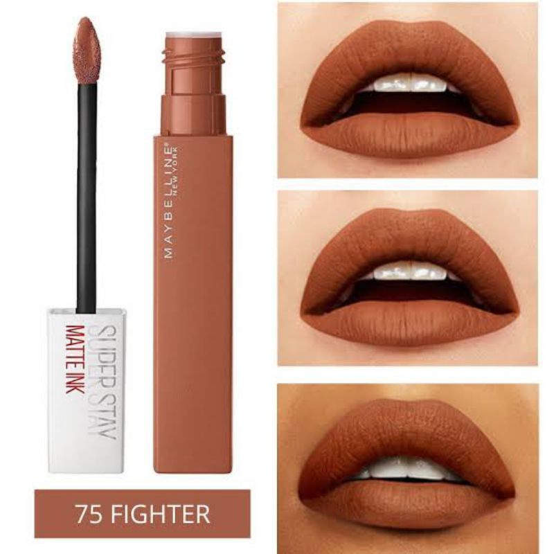 Maybelline Superstay Matte Ink 75 Fighter ️100% | Shopee Philippines
