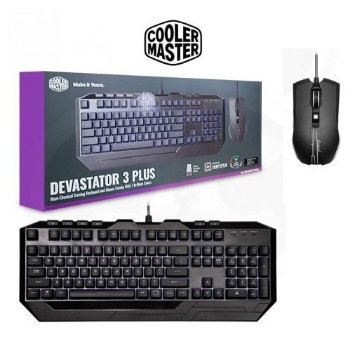COOLER MASTER DEVASTATOR 3 PLUS Mem-Chanical Gaming Keyboard and Mouse ...