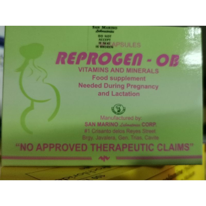 Reprogen Ob Prenatal and post natal multivitamins | Shopee Philippines
